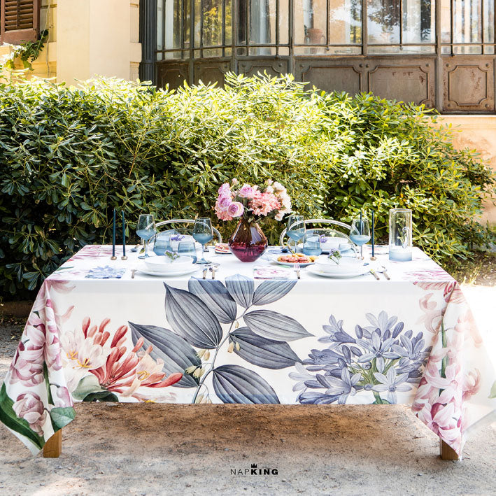 Tablecloth 100% Linen Bouganvillea The Napking Made in Italy ...